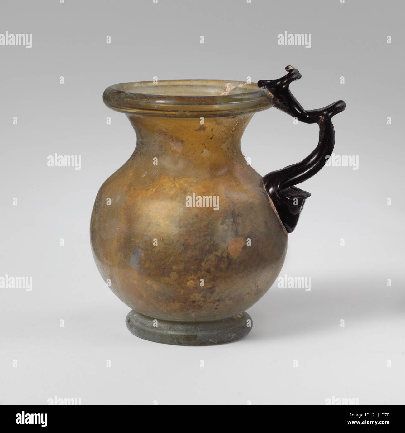 Glass jug 4th–5th century A.D. Roman Small one-handled jugTranslucent ...