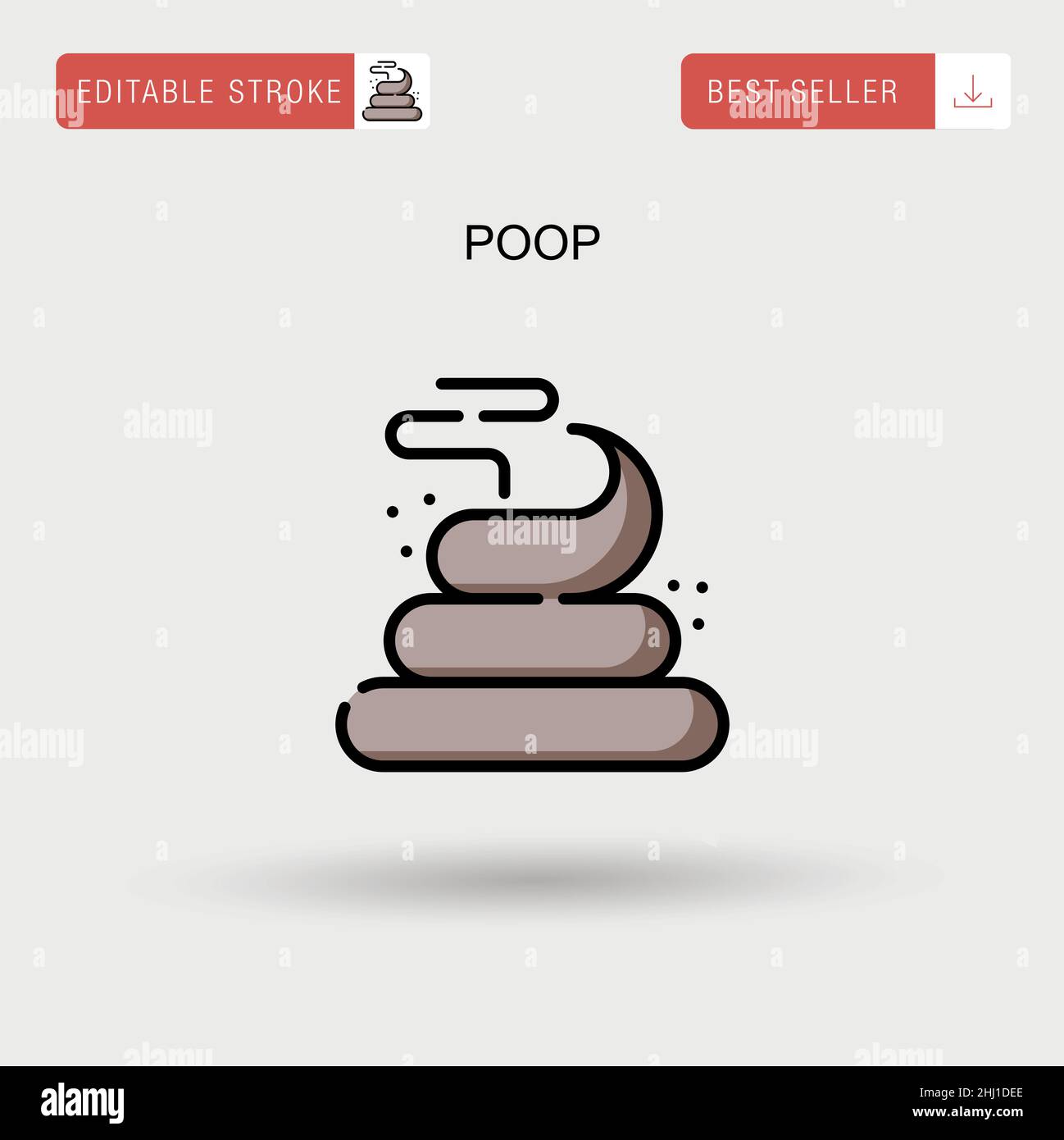 Poop Simple vector icon Stock Vector Image & Art - Alamy