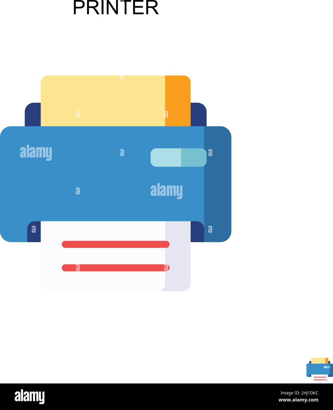 Printer Simple vector icon. Illustration symbol design template for web ...