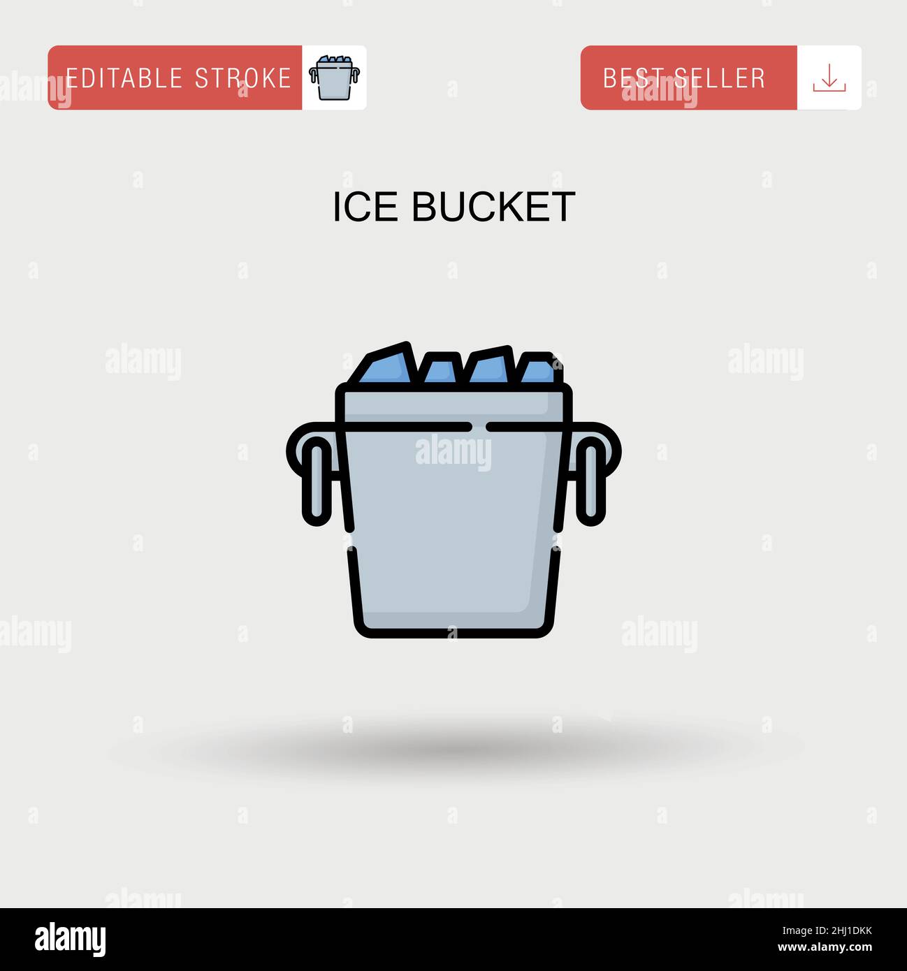Ice bucket Simple vector icon Stock Vector Image & Art - Alamy