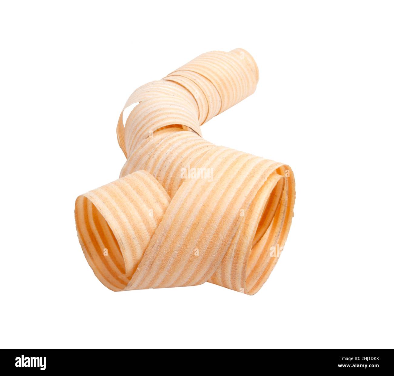 Wooden sawdust roll isolated on the white Stock Photo - Alamy