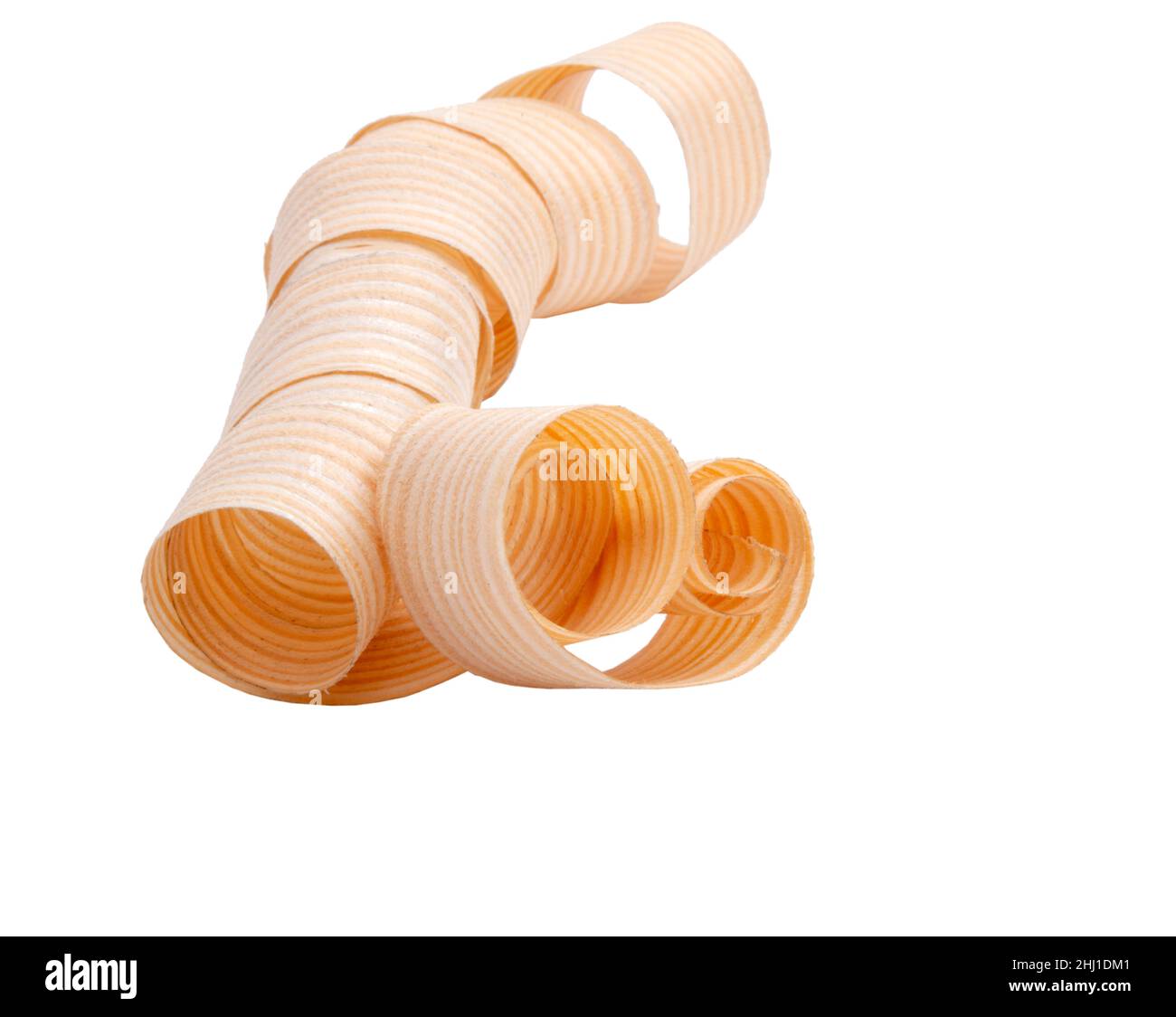 Wooden sawdust roll isolated on the white Stock Photo - Alamy
