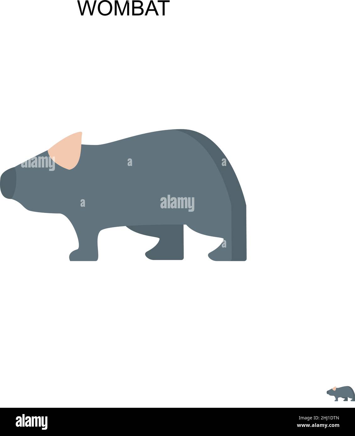 Wombat Simple vector icon. Illustration symbol design template for web ...