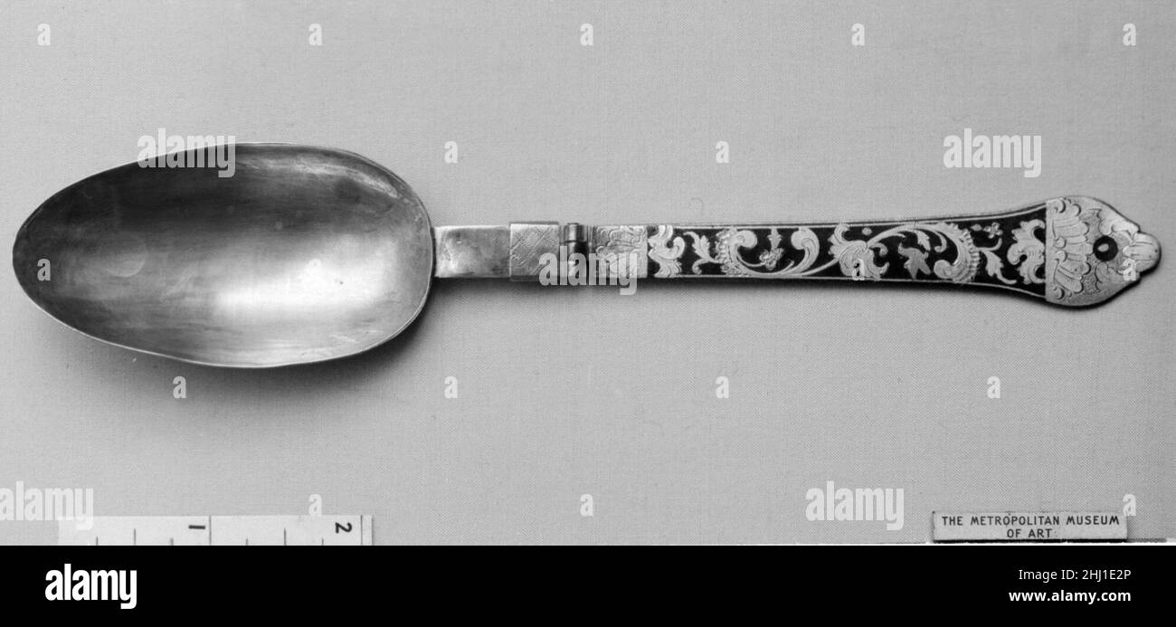 Trifid folding spoon late 17th–early 18th century possibly German ...