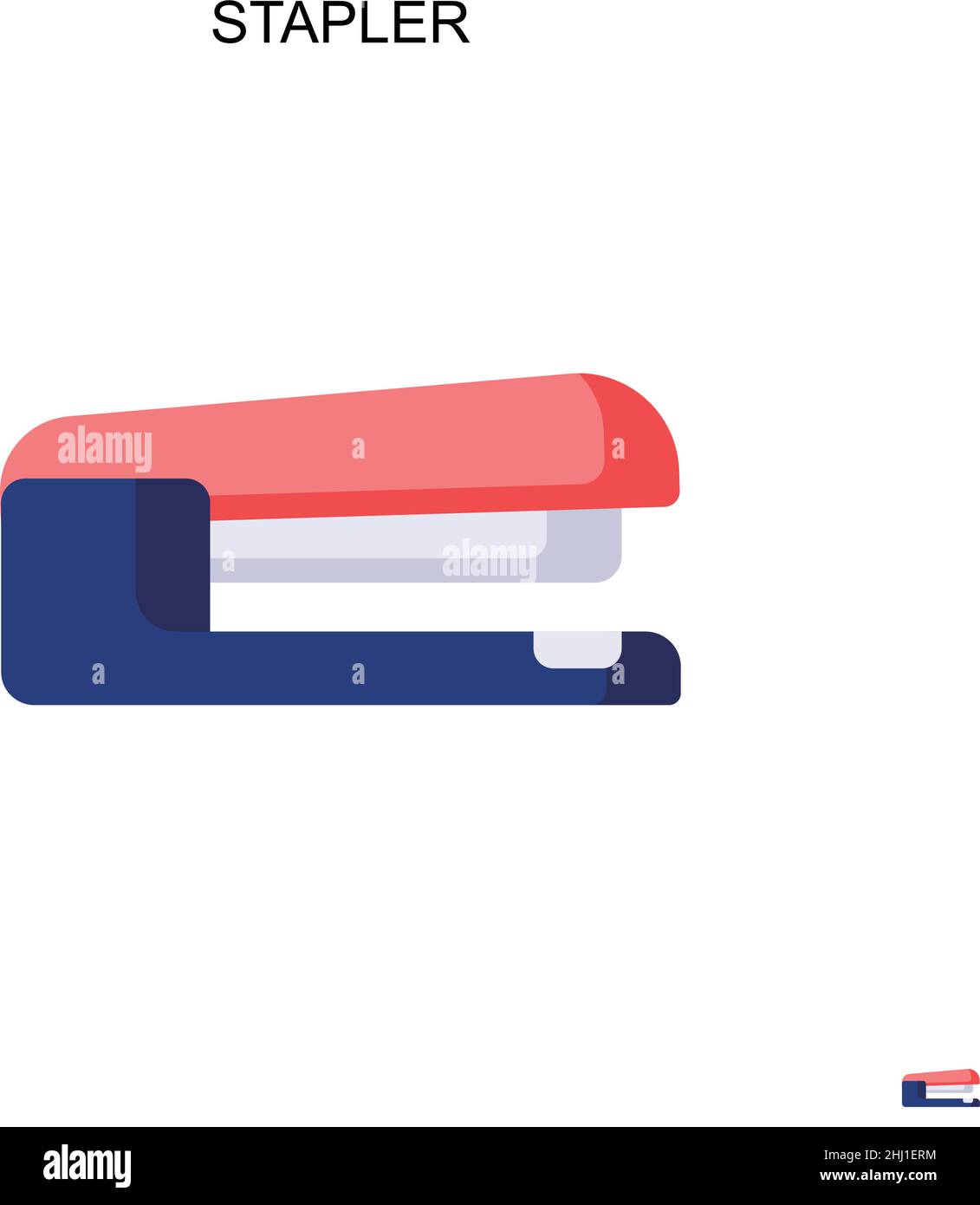 Stapler Simple vector icon. Illustration symbol design template for web ...