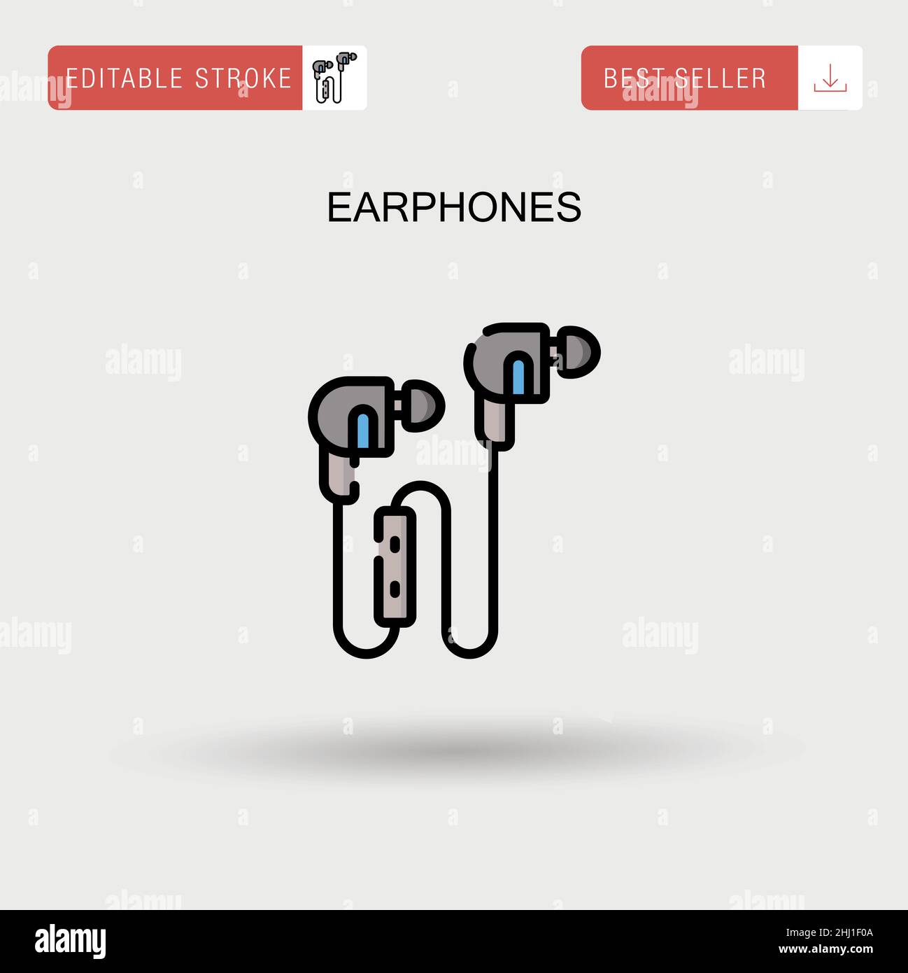 Earphones Simple vector icon Stock Vector Image & Art - Alamy
