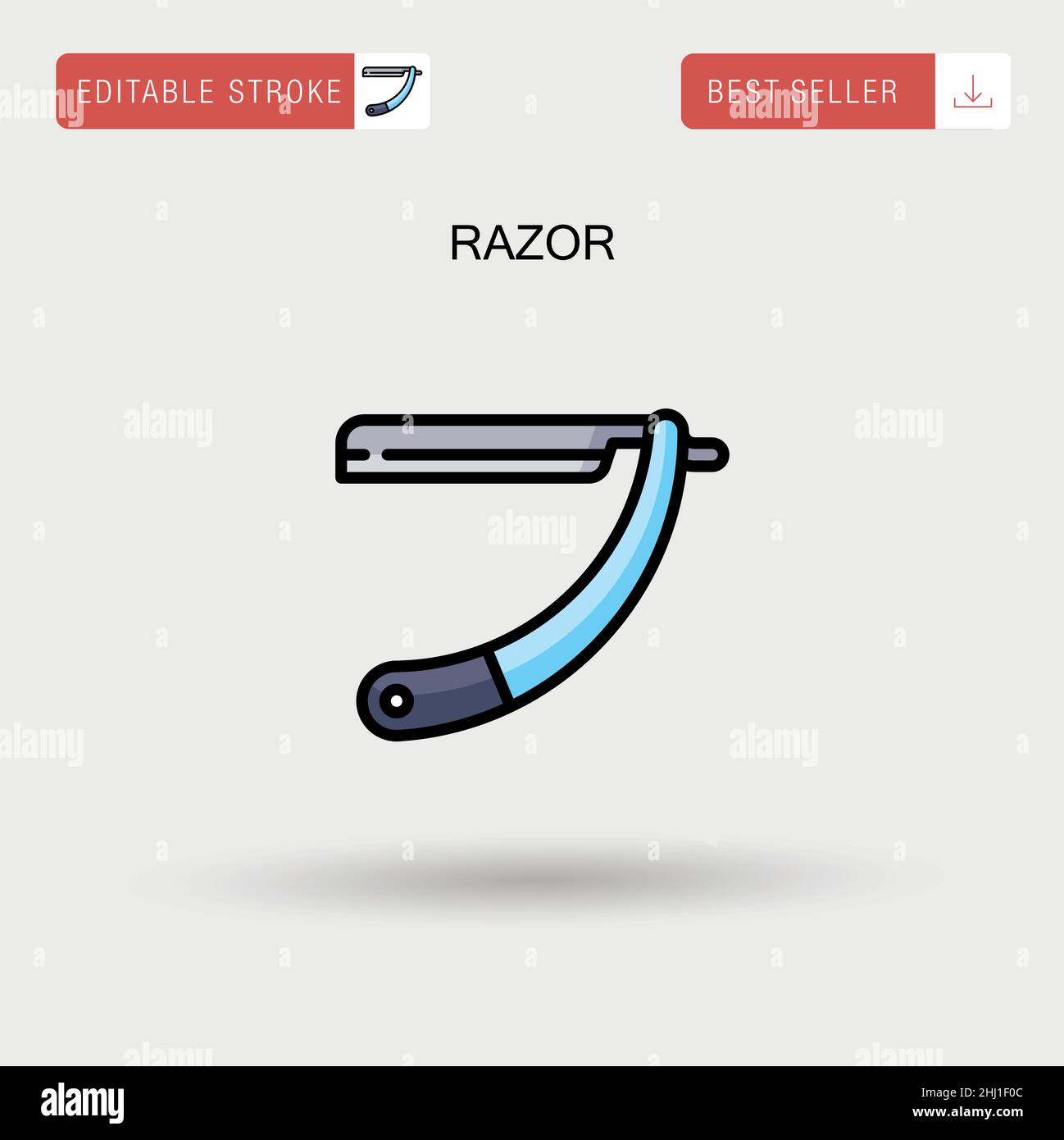 Razor Simple vector icon Stock Vector Image & Art - Alamy
