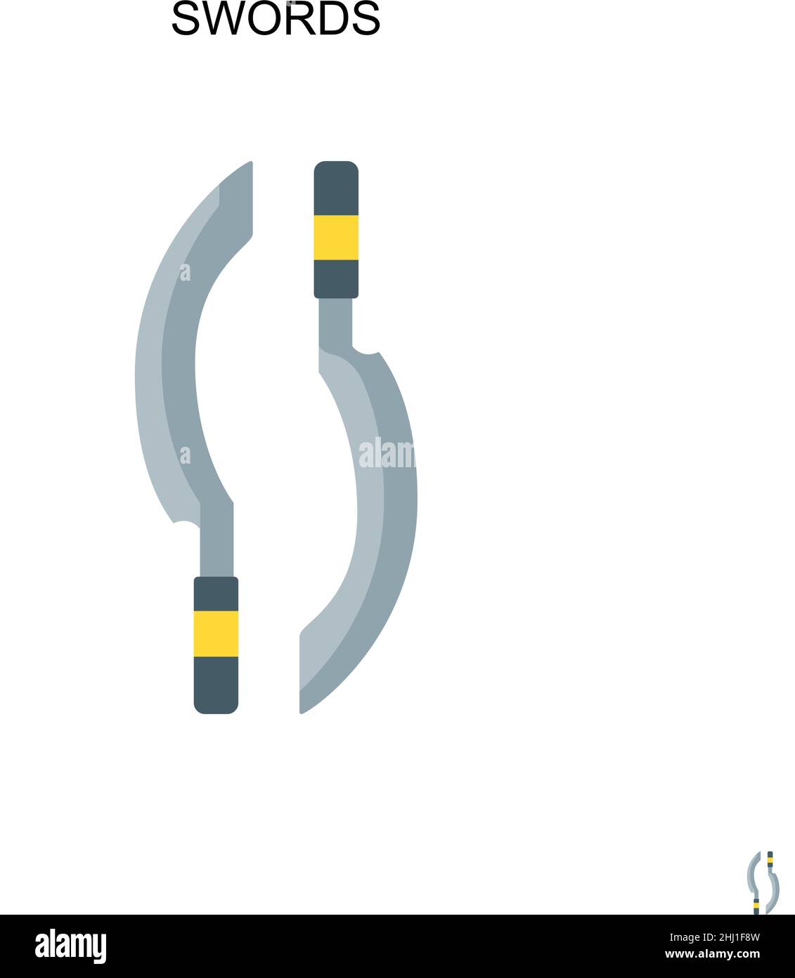 Swords Simple vector icon. Illustration symbol design template for web ...