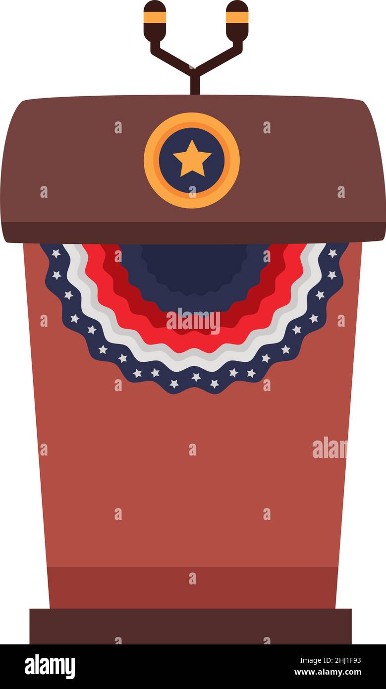 speech lectern with flag icon Stock Vector Image & Art - Alamy