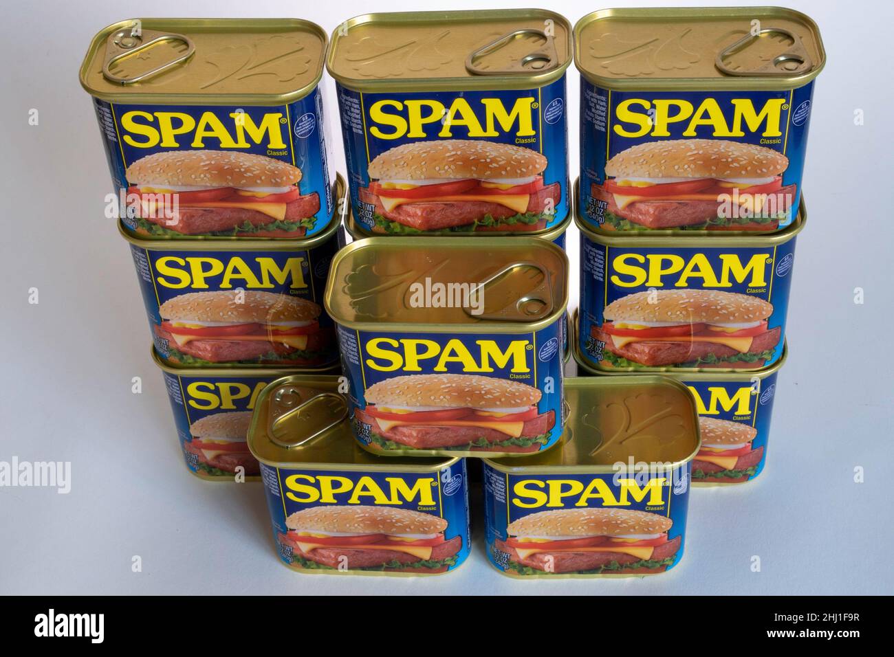 Tins of Spam luncheon meat, USA Stock Photo - Alamy