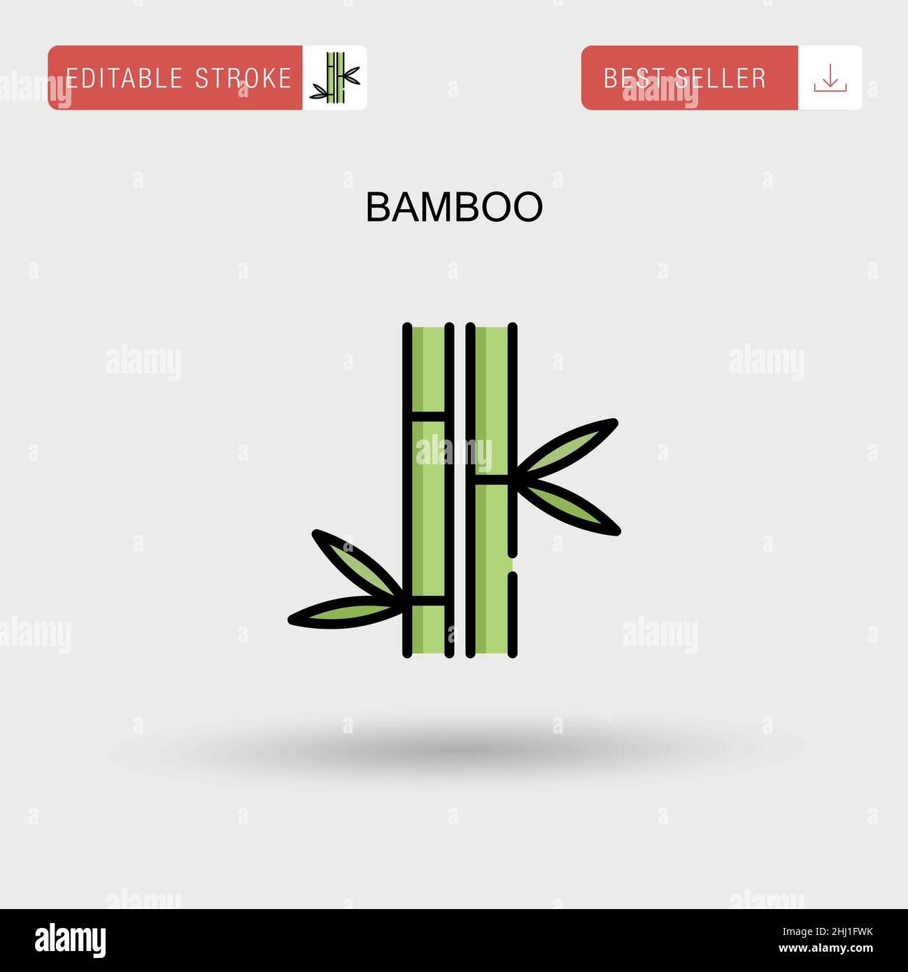 Bamboo Simple vector icon Stock Vector Image & Art - Alamy