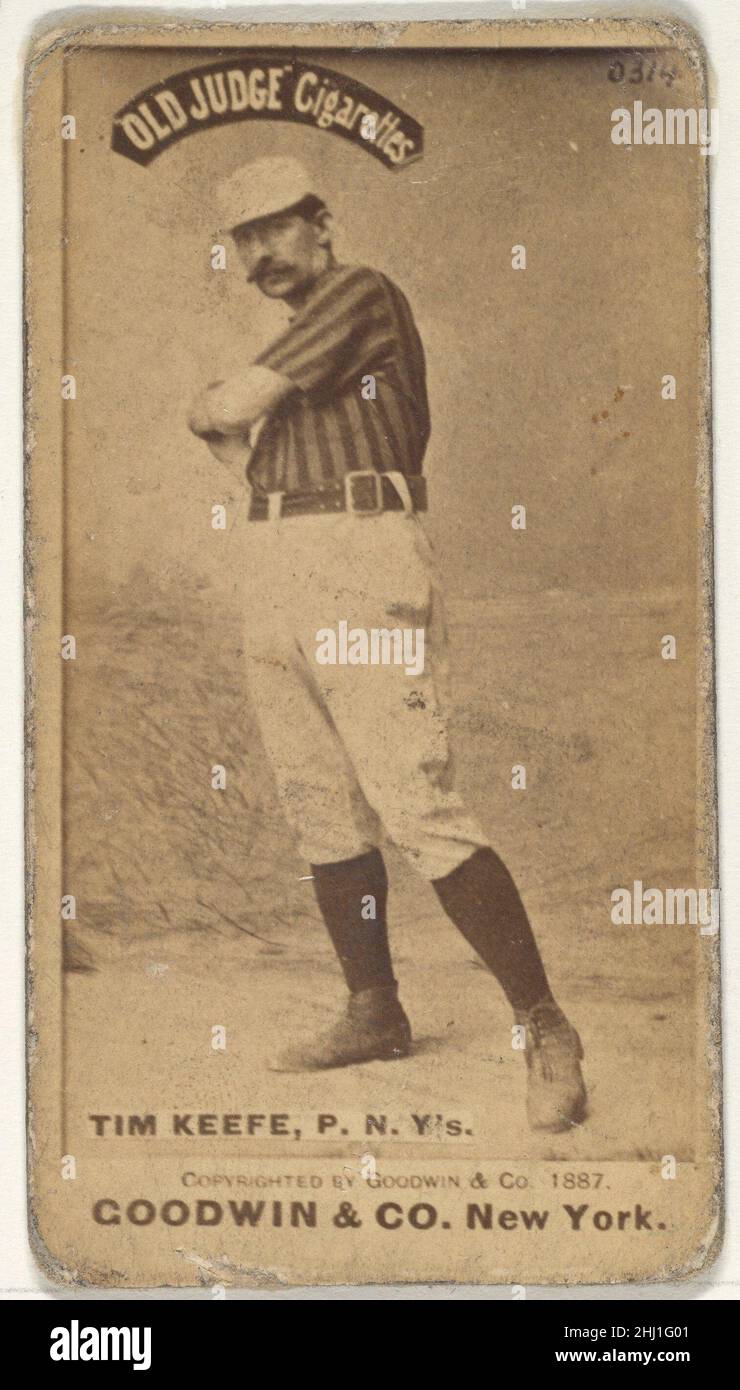 Timothy John "Tim" Keefe, Pitcher, New York, from the Old Judge series ...