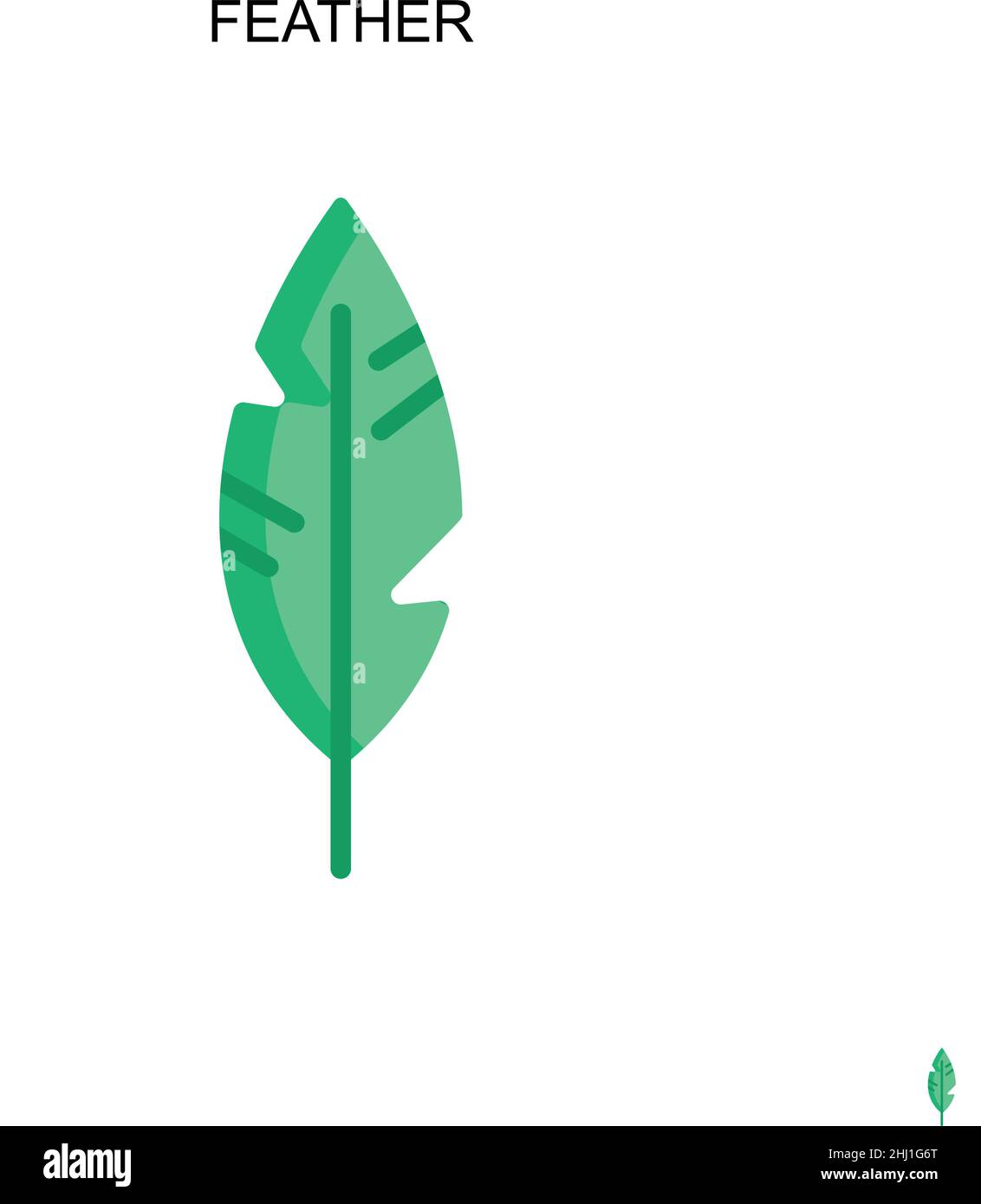 Feather Simple vector icon. Illustration symbol design template for web ...