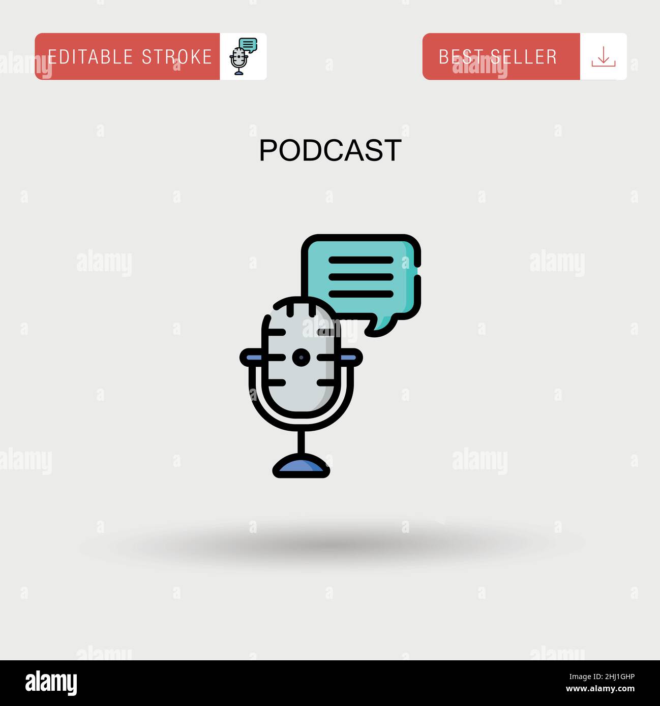 Simple podcast icon logo hi-res stock photography and images - Alamy