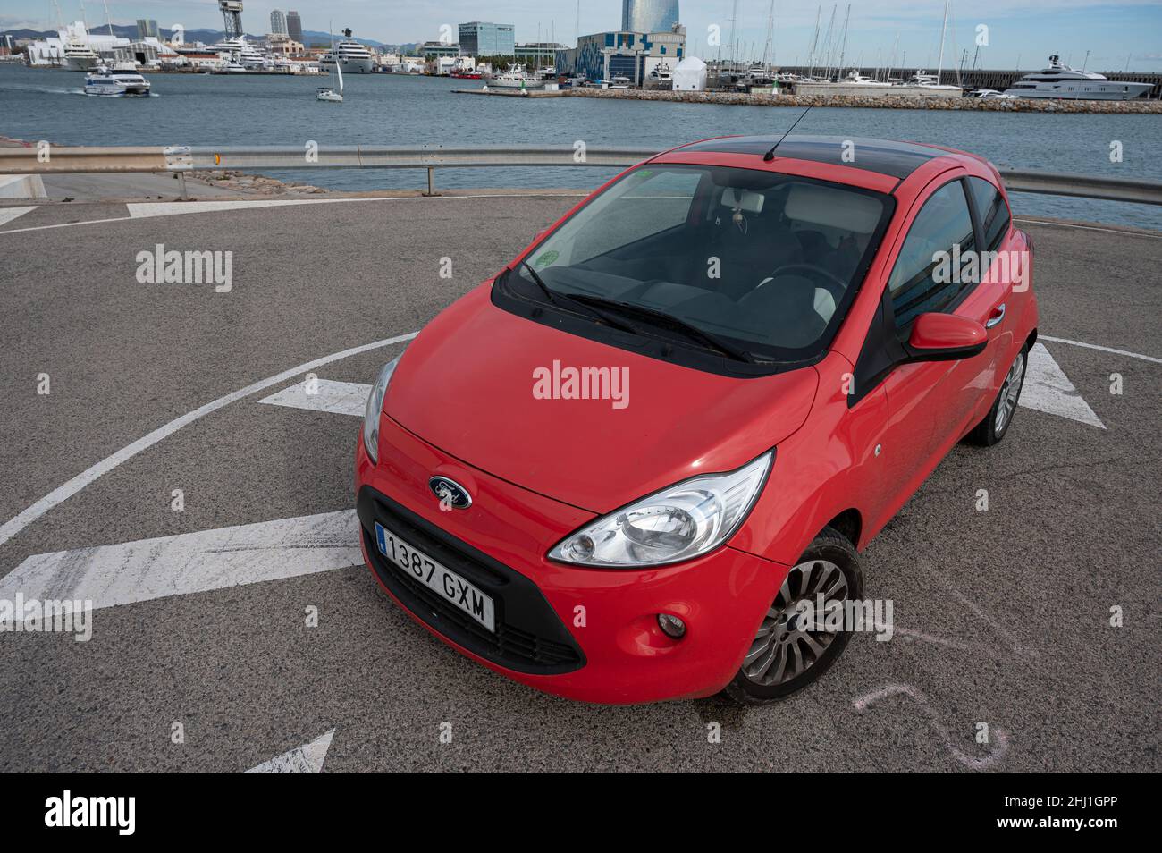 Small red Ford Ka car on the road Stock Photo - Alamy