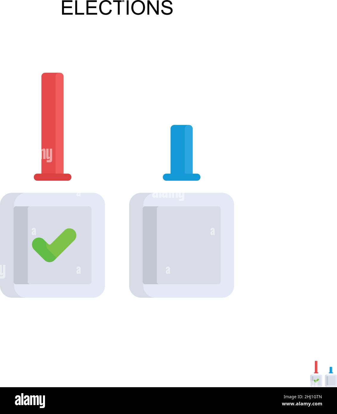 Elections Simple vector icon. Illustration symbol design template for ...