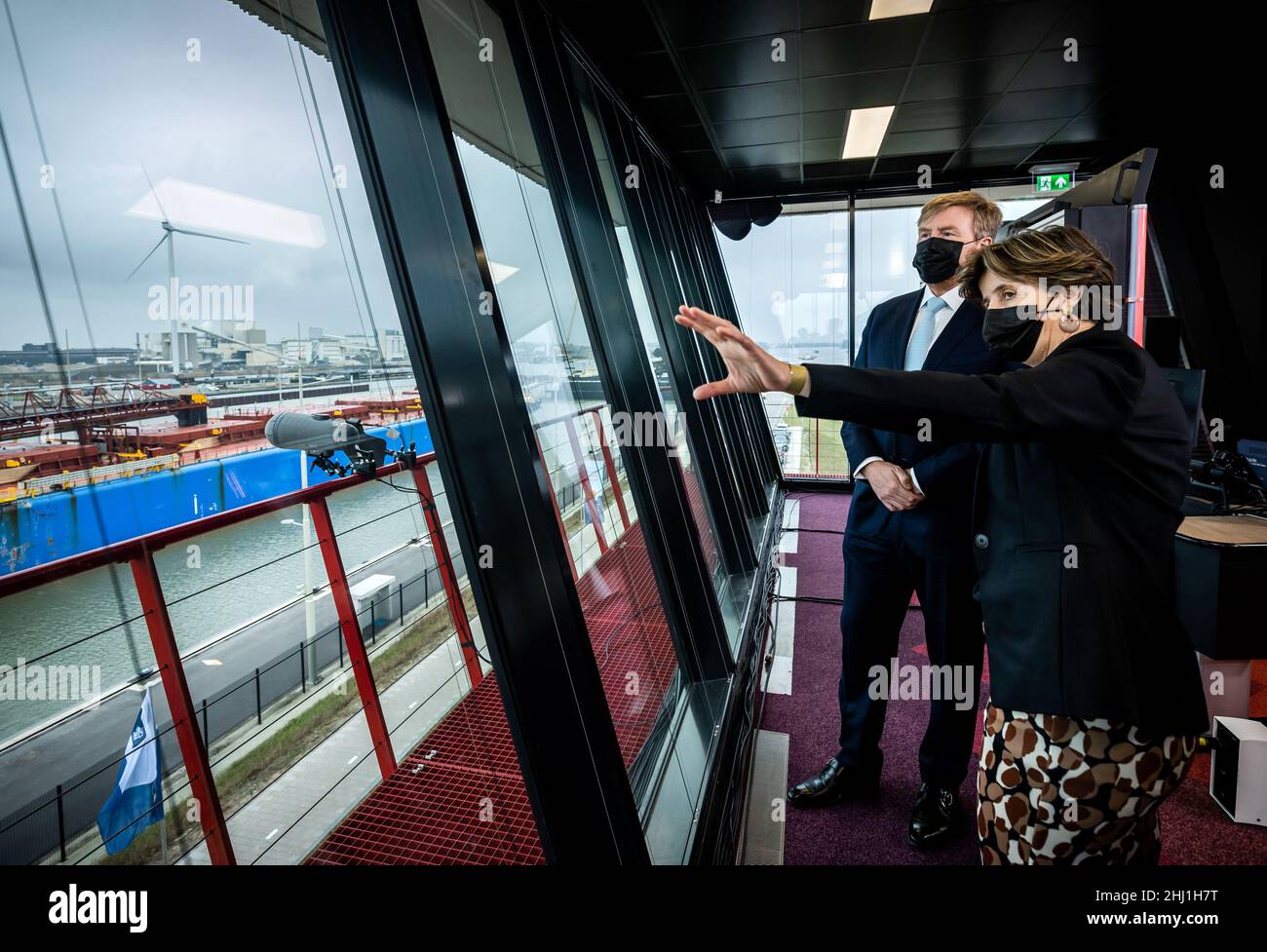 IJmuiden, the Netherlands - 26 Jan 2022, King Willem-Alexander at the ...