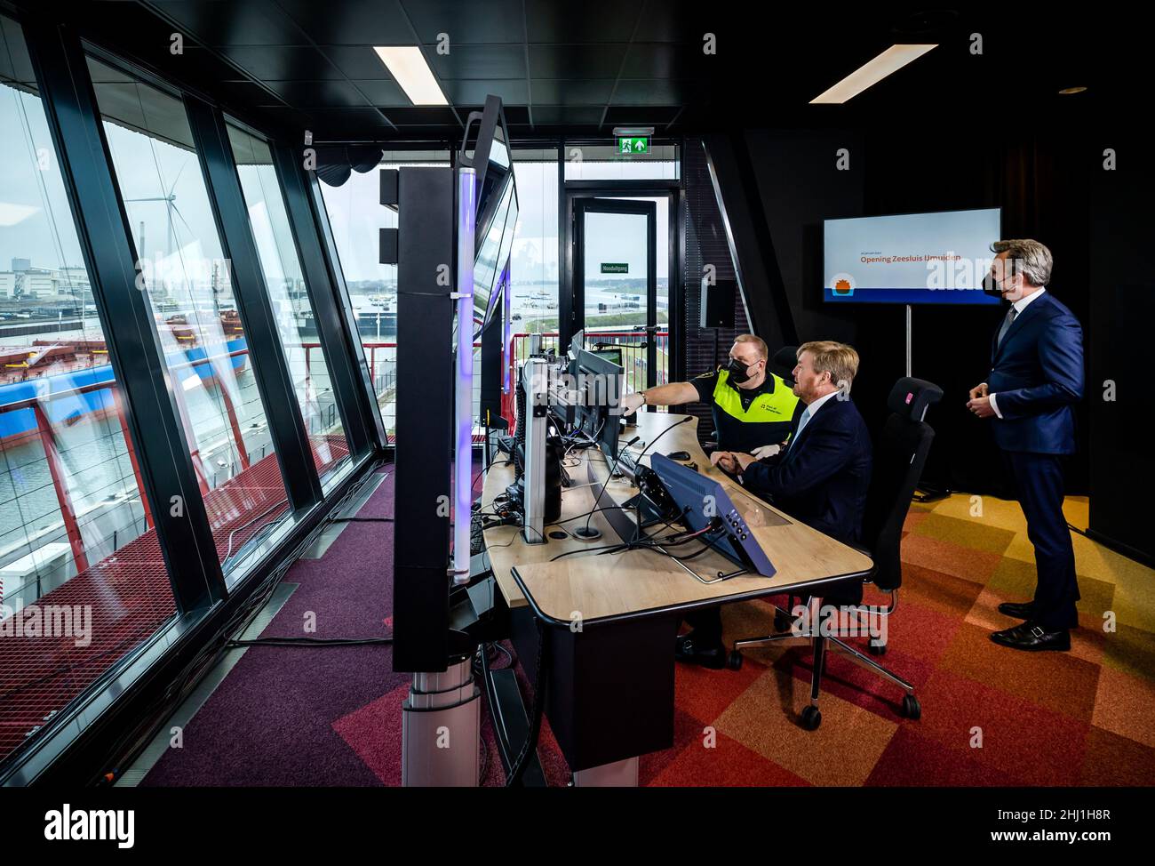 IJmuiden, the Netherlands - 26 Jan 2022, King Willem-Alexander at the ...