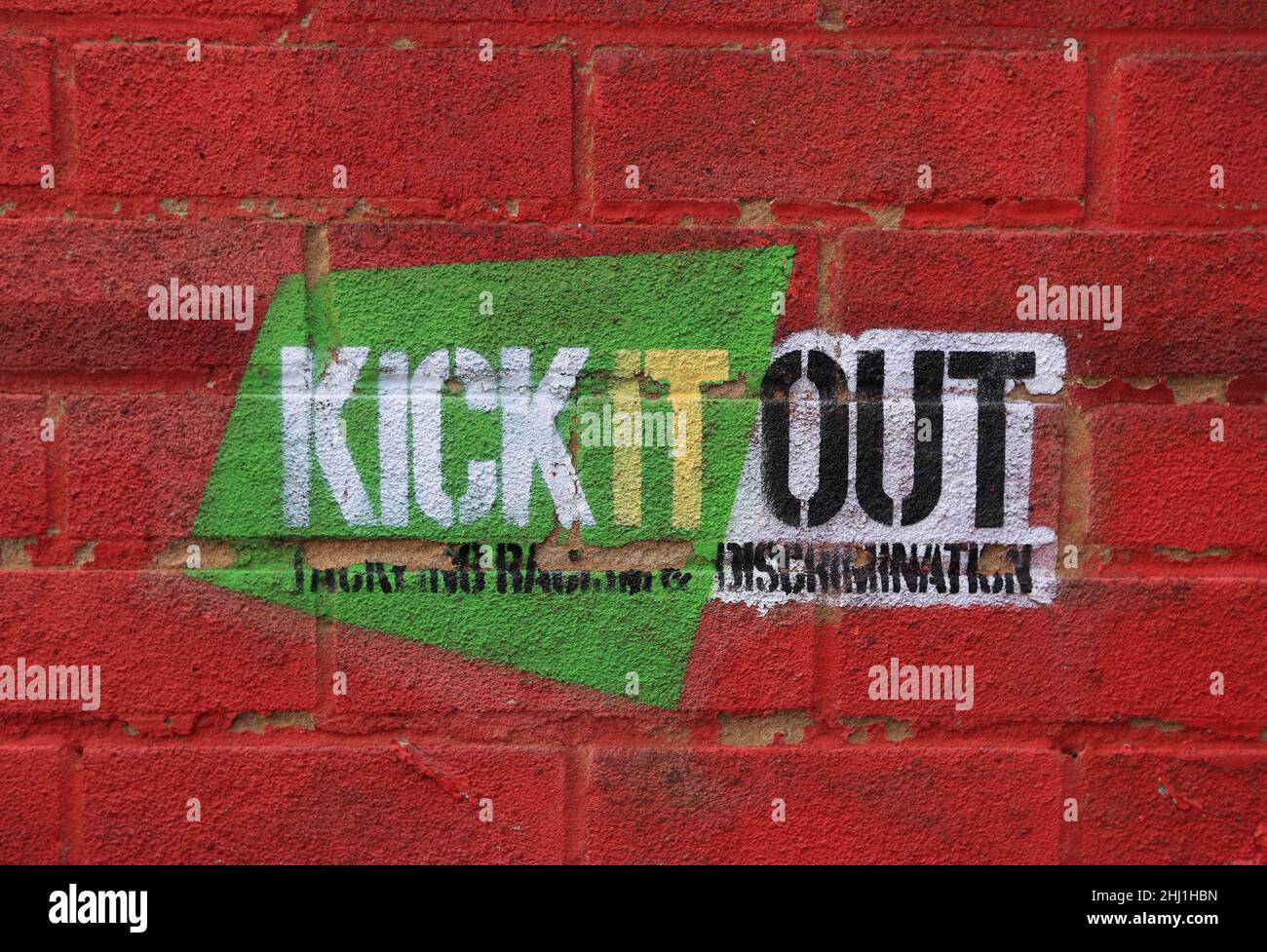 File photo dated 15-11-2020 of Kick It Out graffiti at Chigwell ...