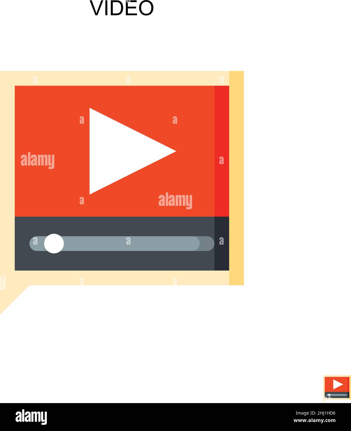 Video Simple vector icon. Illustration symbol design template for web ...
