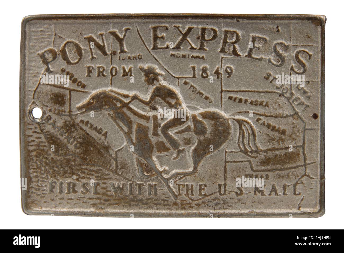 Pony express rider horse Cut Out Stock Images & Pictures - Alamy