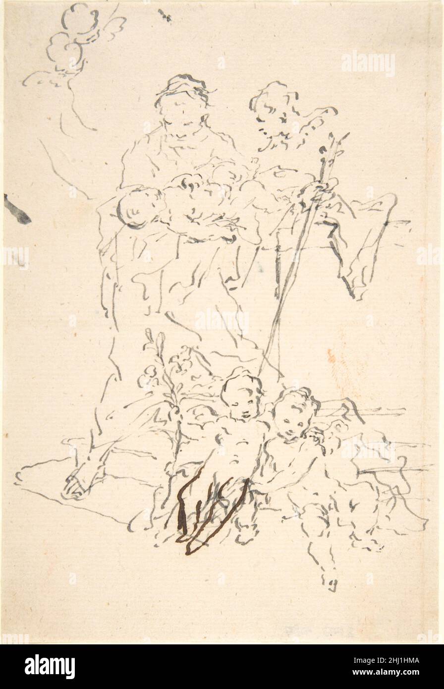 Saint Anthony and the Christ Child Surrounded by Cherubs 18th century ...