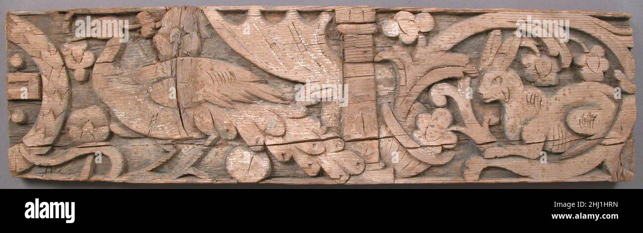 Relief Frieze 6th century Coptic A lion and leopard sprint toward the ...