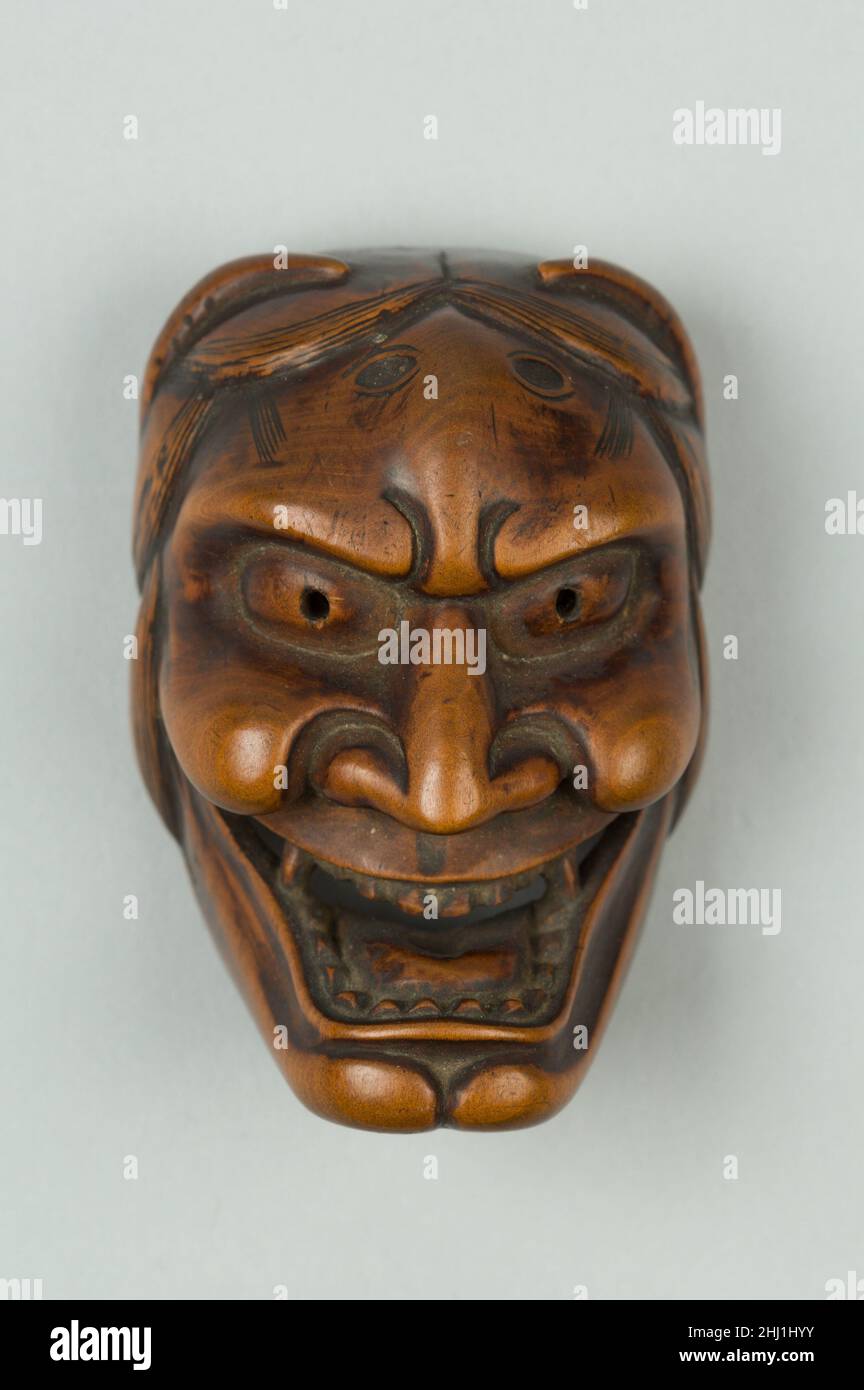 Netsuke of Noh Mask: Hannya 18th century Japan. Netsuke of Noh Mask ...
