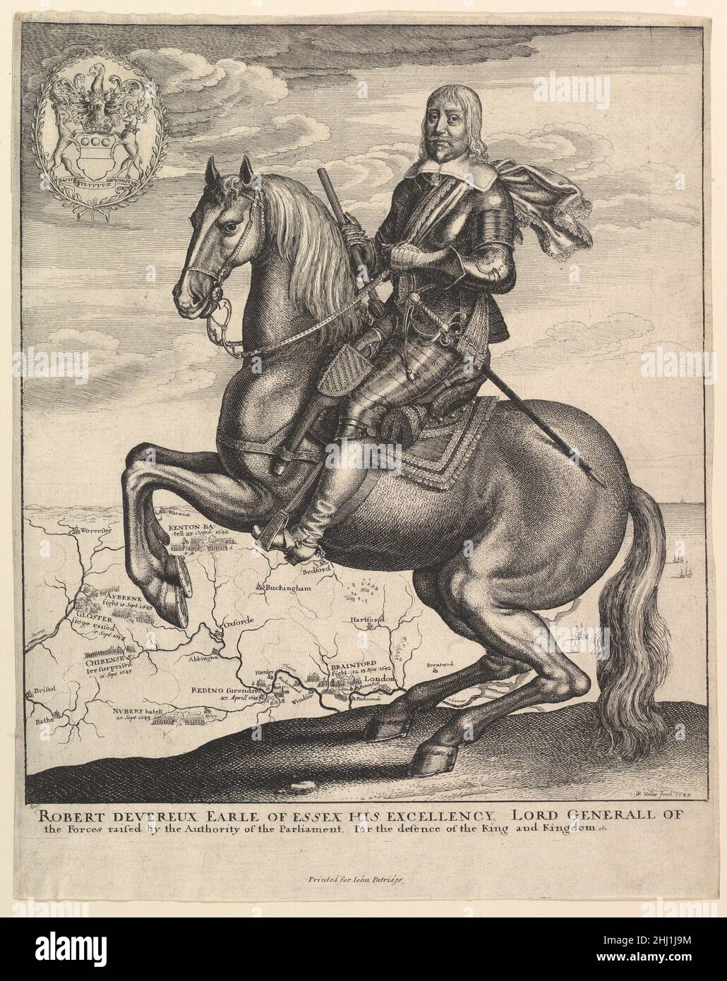 Earl of Essex on Horseback 1643 Wenceslaus Hollar Bohemian Robert ...