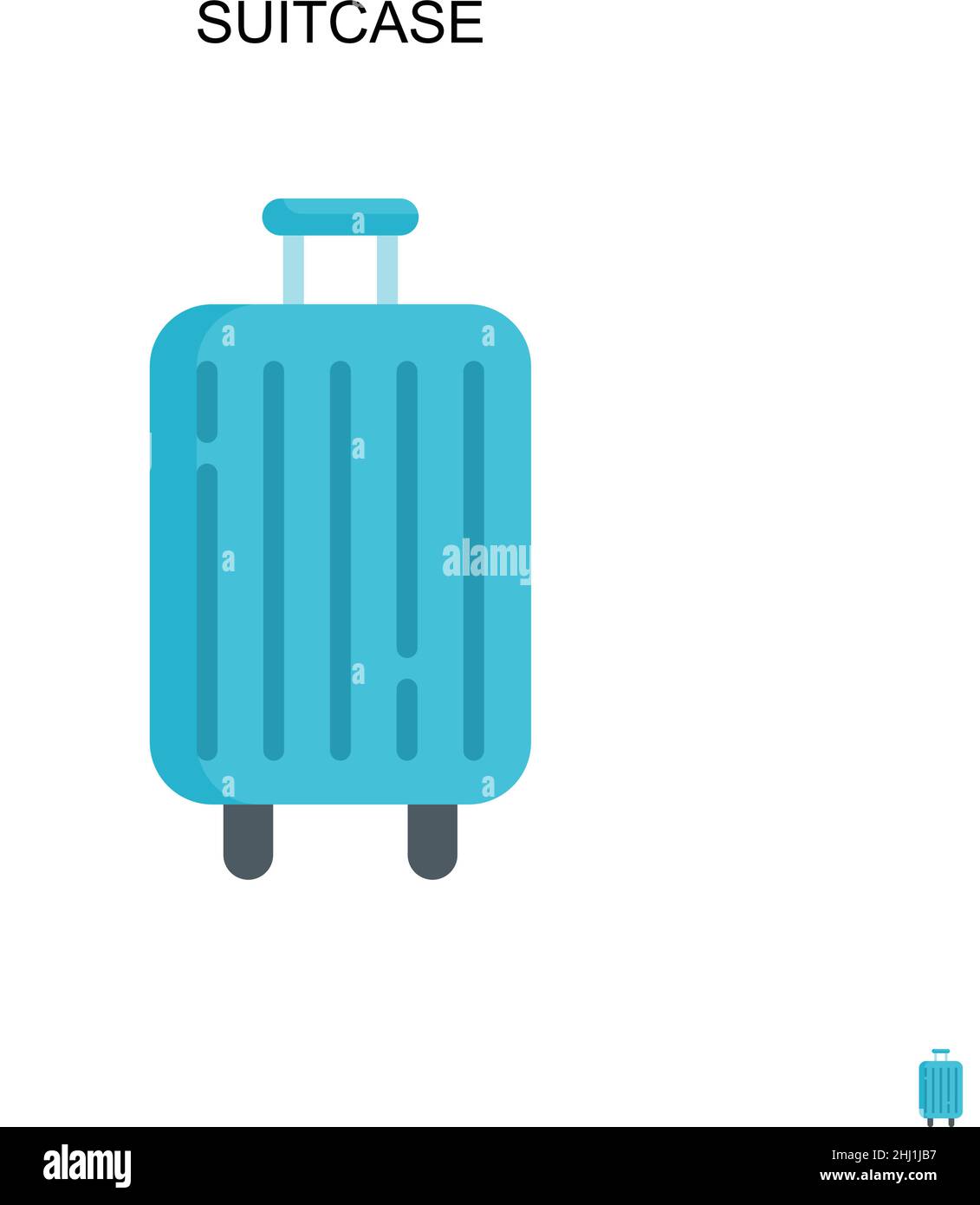 Suitcase Simple vector icon. Illustration symbol design template for ...