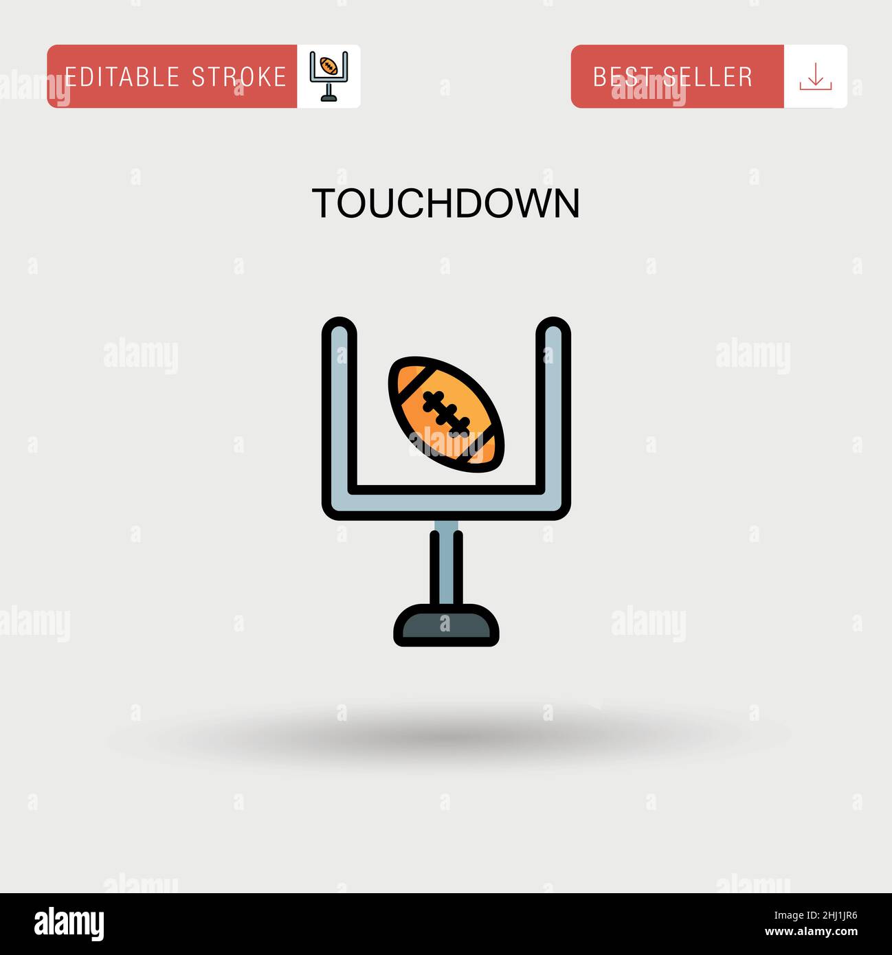 Touchdown Simple vector icon Stock Vector Image & Art - Alamy