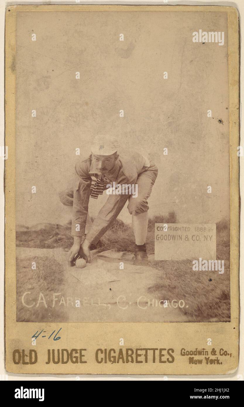 Charles Andrew Farrell, Catcher, Chicago, from the series Old Judge ...
