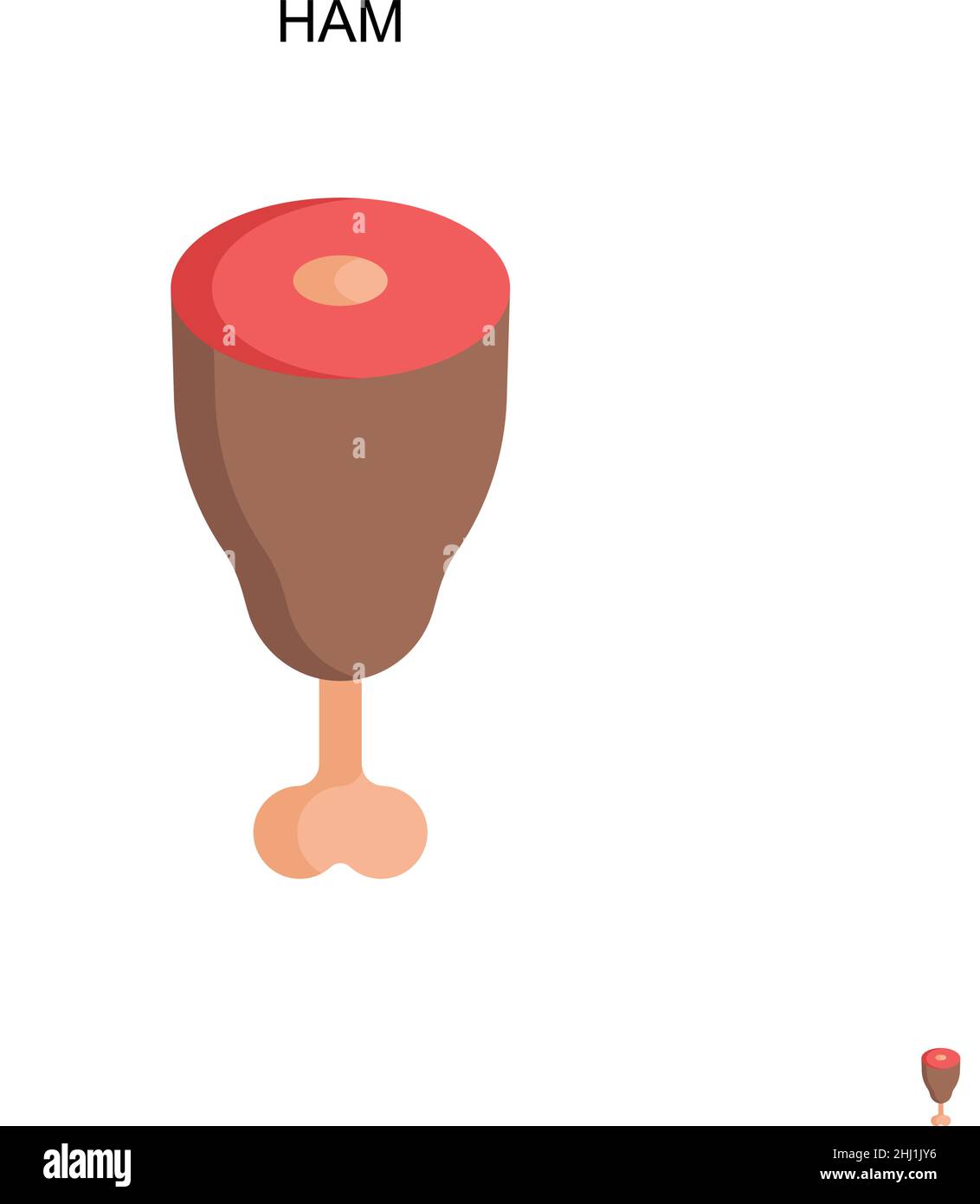 Ham Simple vector icon. Illustration symbol design template for web ...