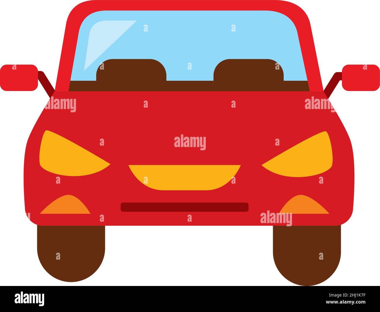 red car vehicle front icon Stock Vector Image & Art - Alamy