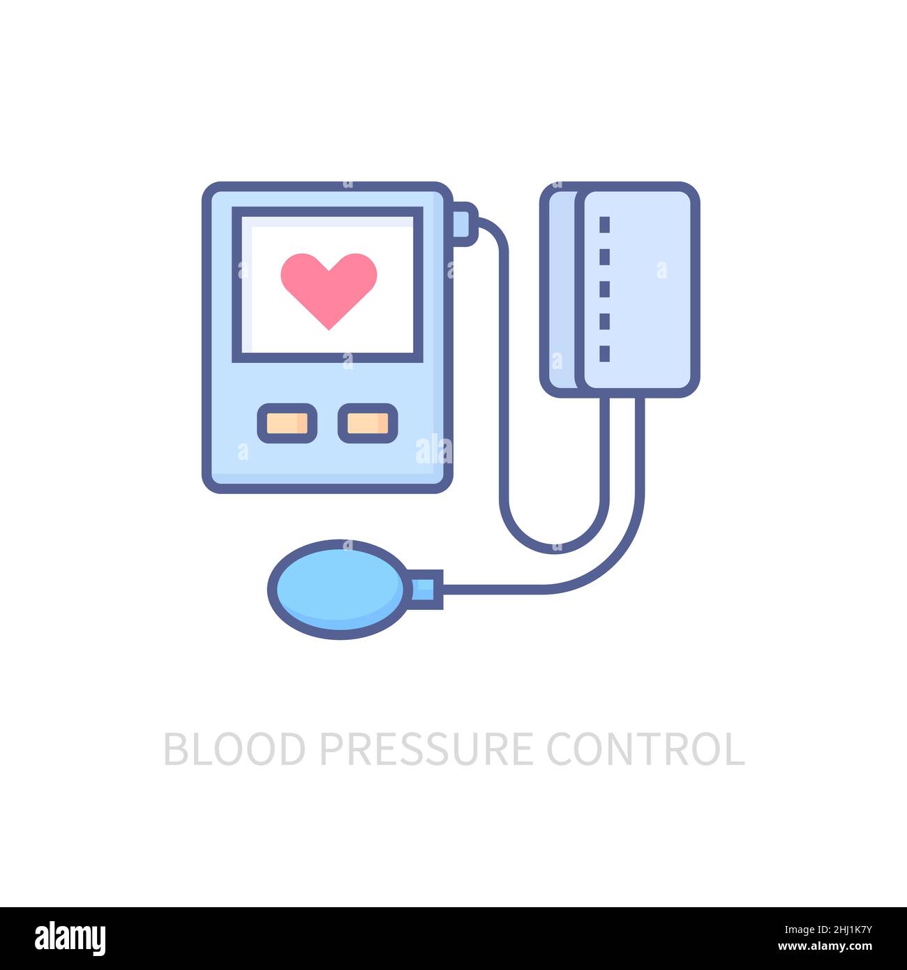 Blood pressure control - modern colored line design style icon on white ...