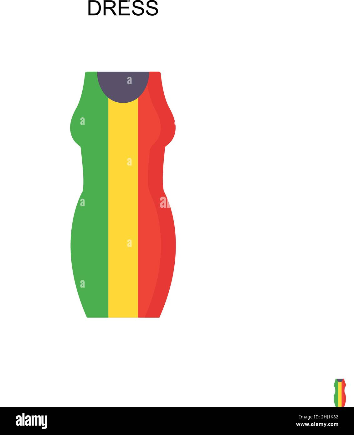 Dress Simple vector icon. Illustration symbol design template for web ...