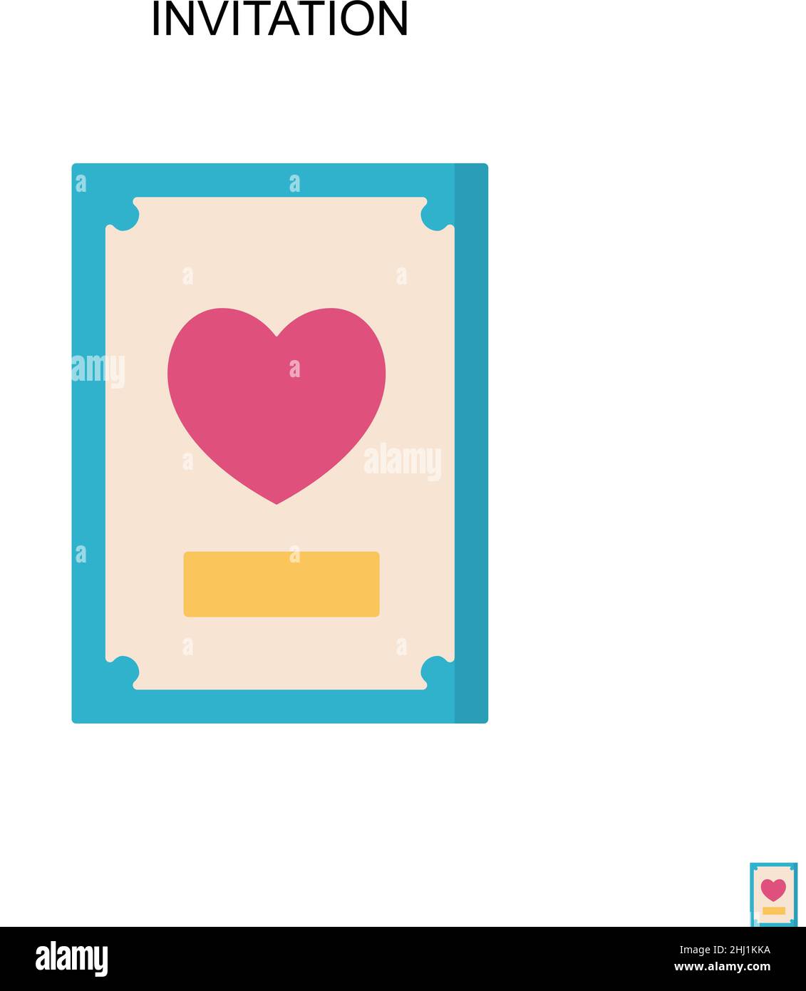 Invitation Simple vector icon. Illustration symbol design template for ...