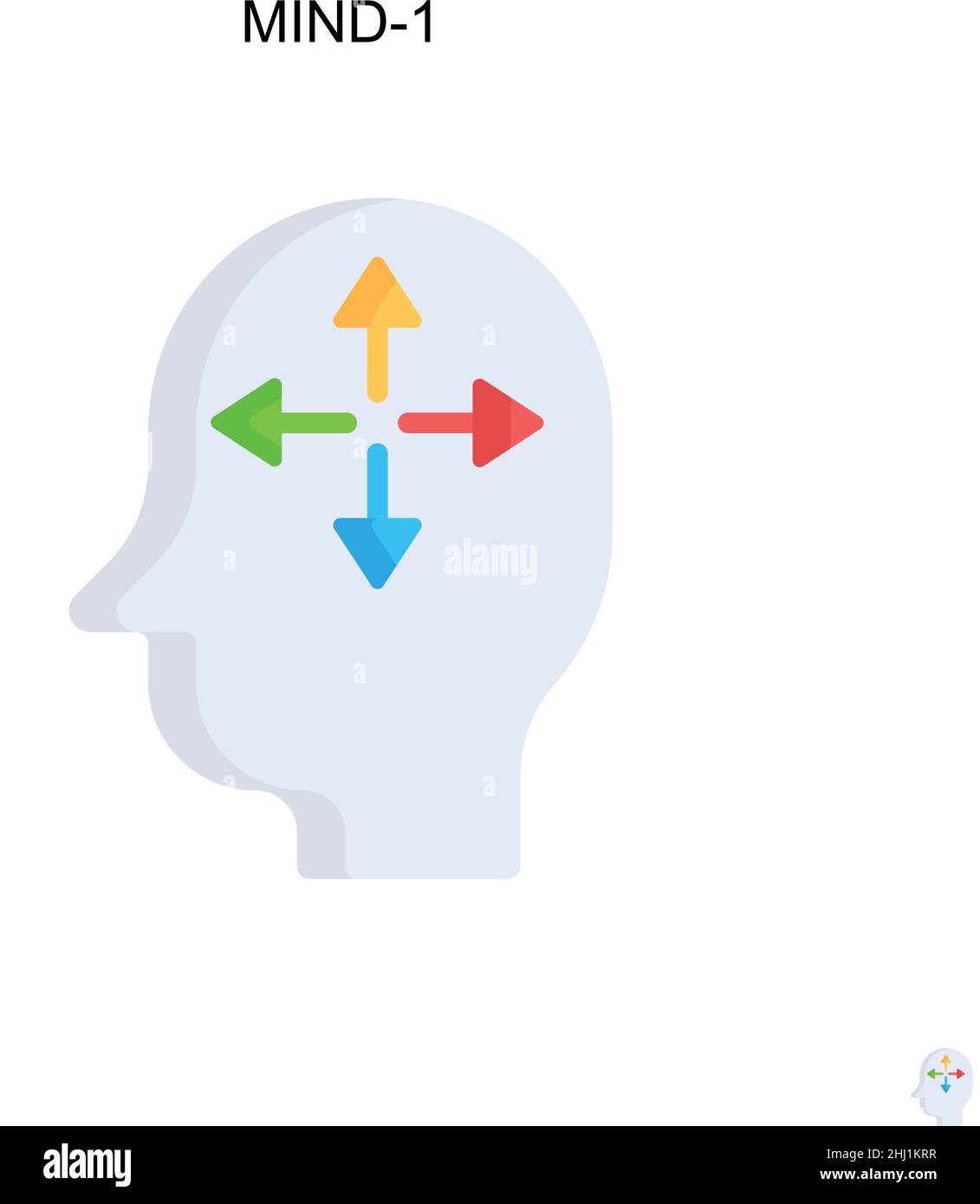 Mind-1 Simple vector icon. Illustration symbol design template for web ...