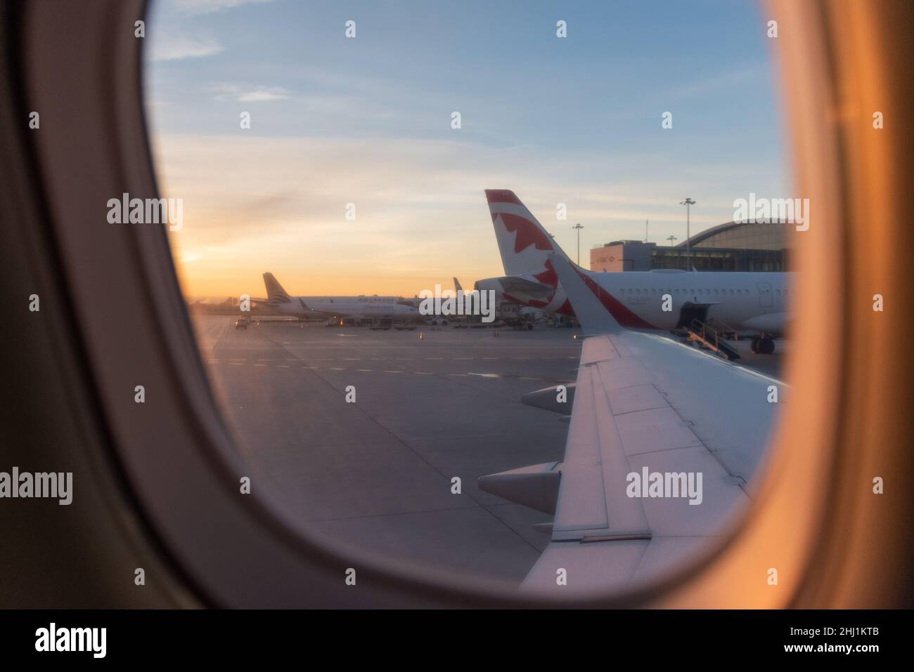 Views from inside the plane Stock Photo - Alamy