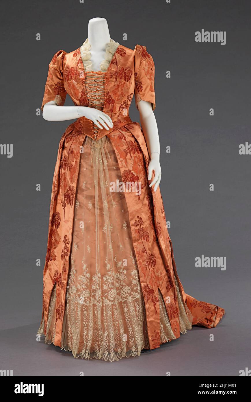 Dinner dress ca. 1886 American The bustle silhouette, although ...
