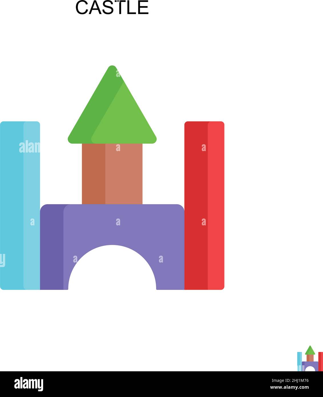 Castle Simple vector icon. Illustration symbol design template for web ...