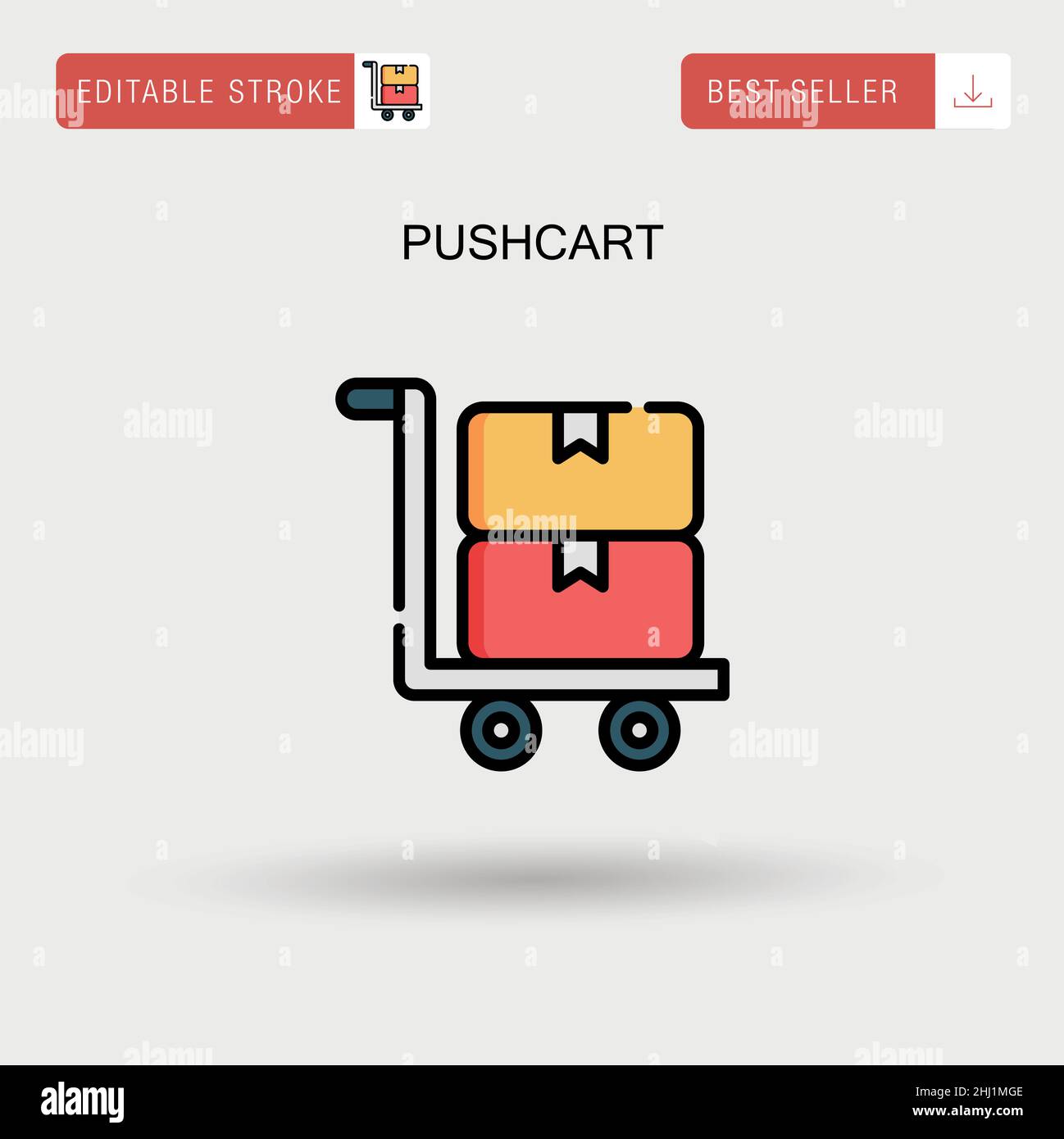 Pushcart Simple vector icon Stock Vector Image & Art - Alamy