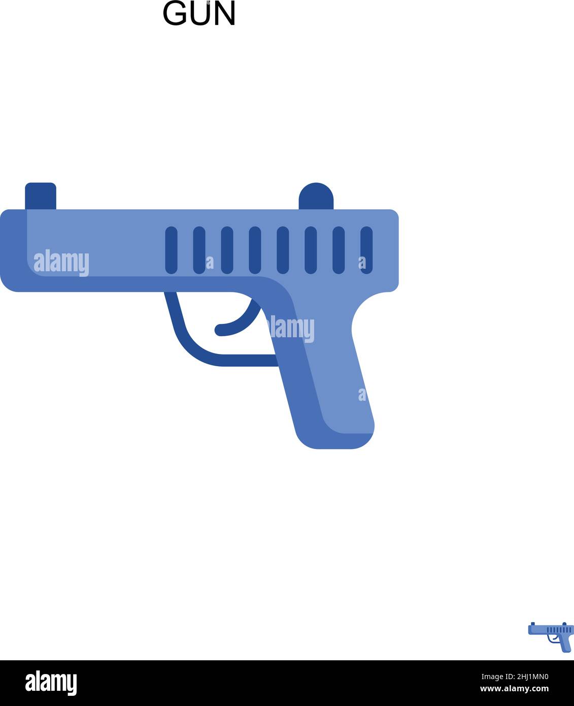 Gun Simple vector icon. Illustration symbol design template for web ...