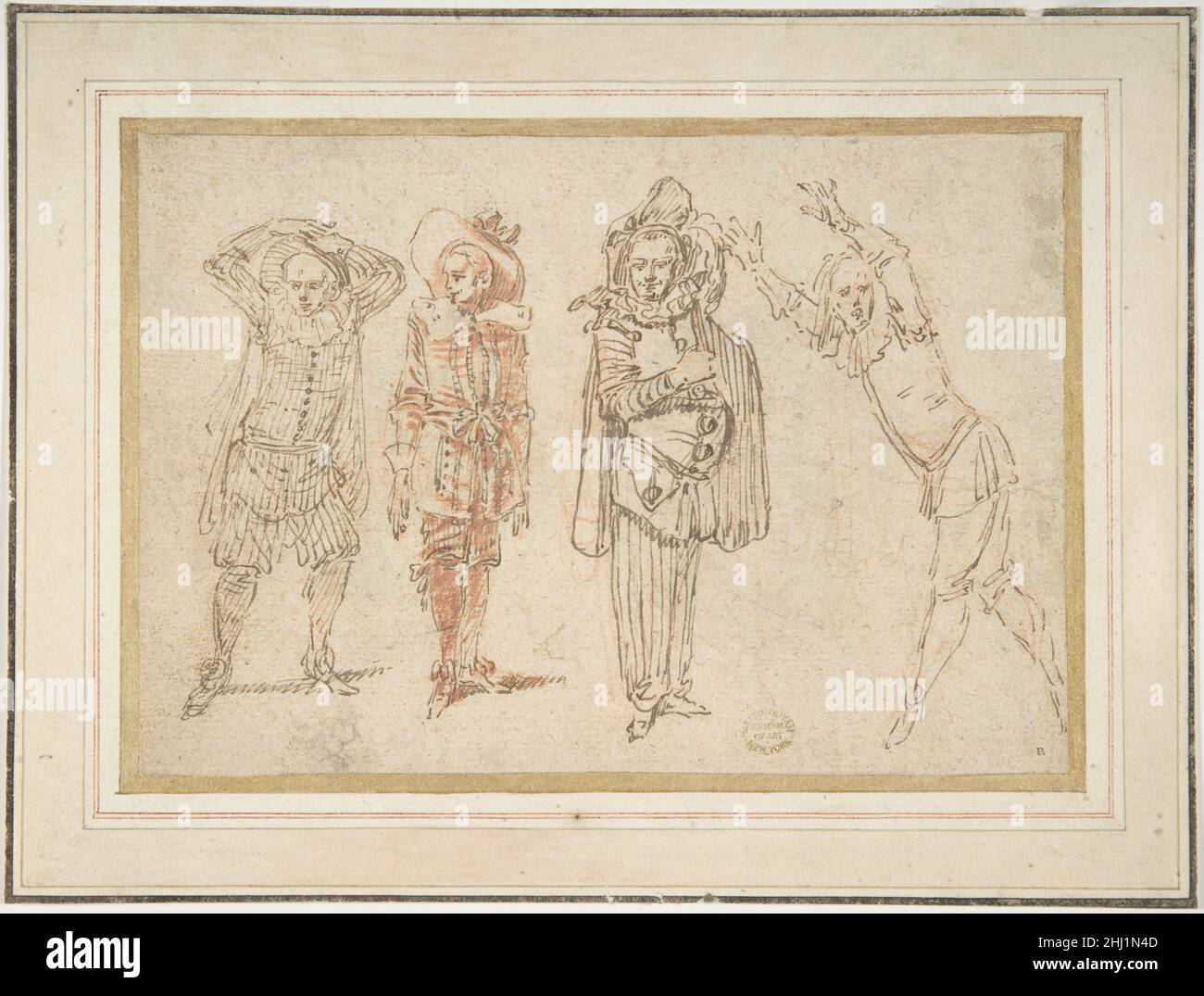 Figures in Theatrical Costumes n.d. Claude Gillot French. Figures in ...