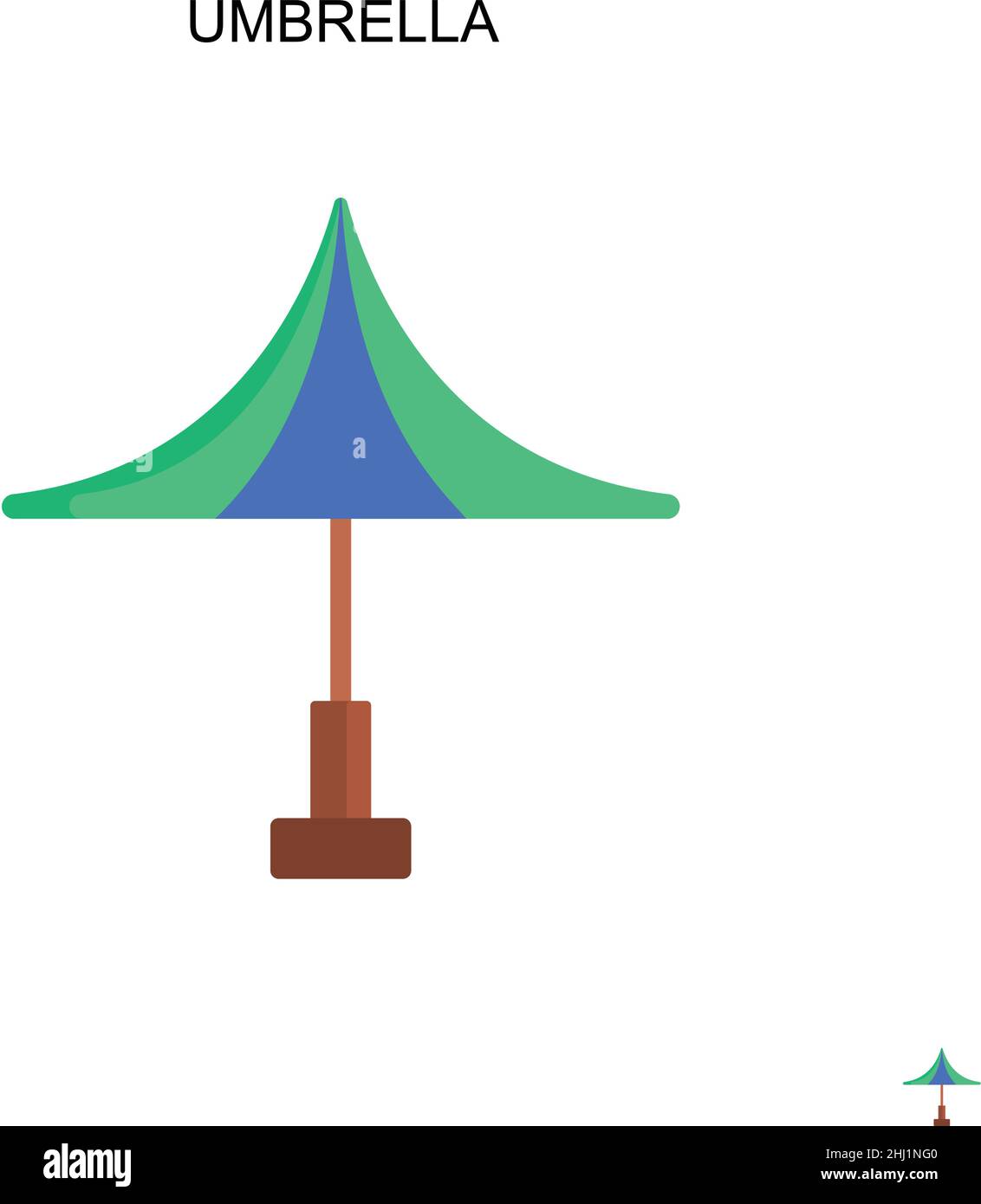 Umbrella Simple vector icon. Illustration symbol design template for ...