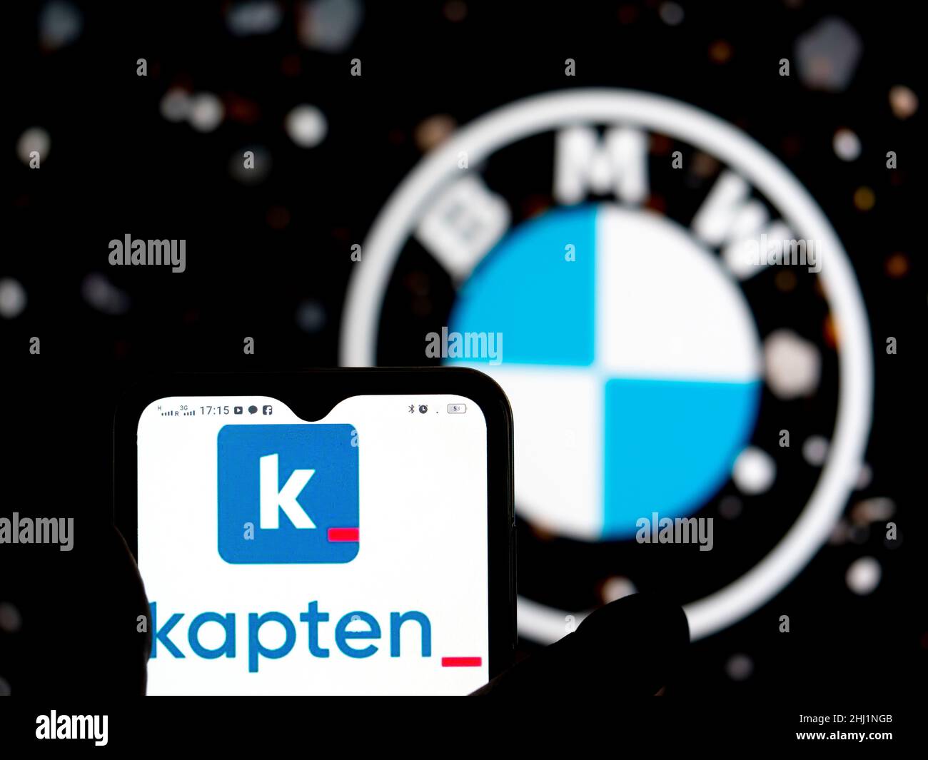 n this photo illustration, the Kapten logo is seen displayed on a ...