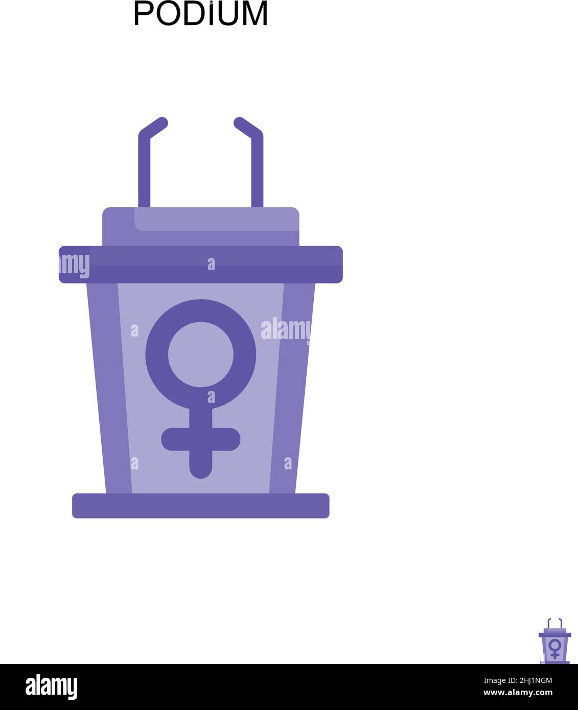 Podium Simple vector icon. Illustration symbol design template for web ...