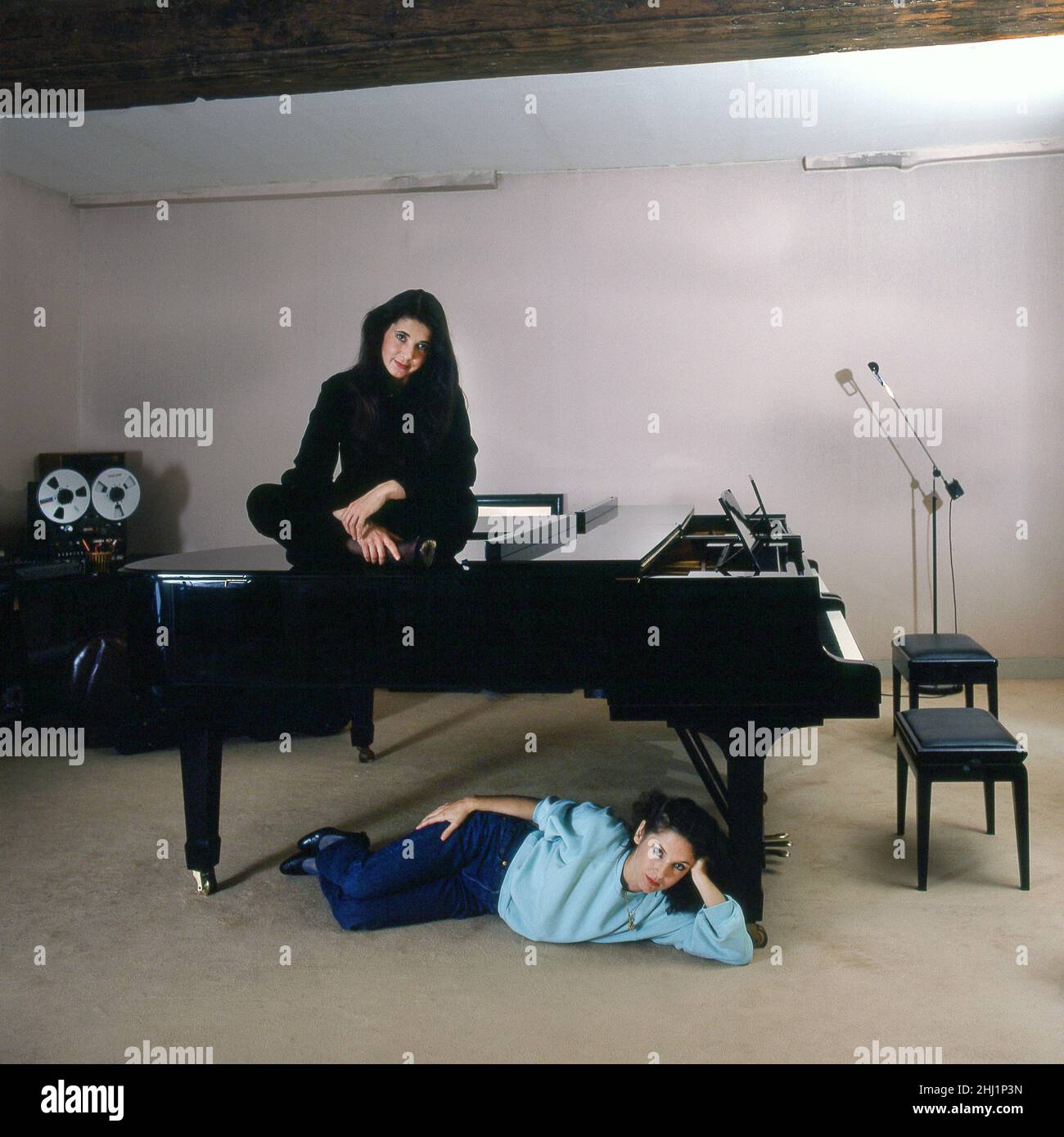 The Labeque Sisters Mariella on the piano Katia under the Piano 1984 ...