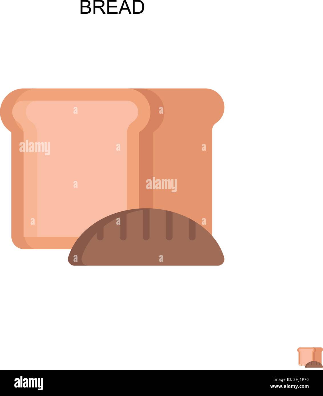 Bread Simple vector icon. Illustration symbol design template for web ...