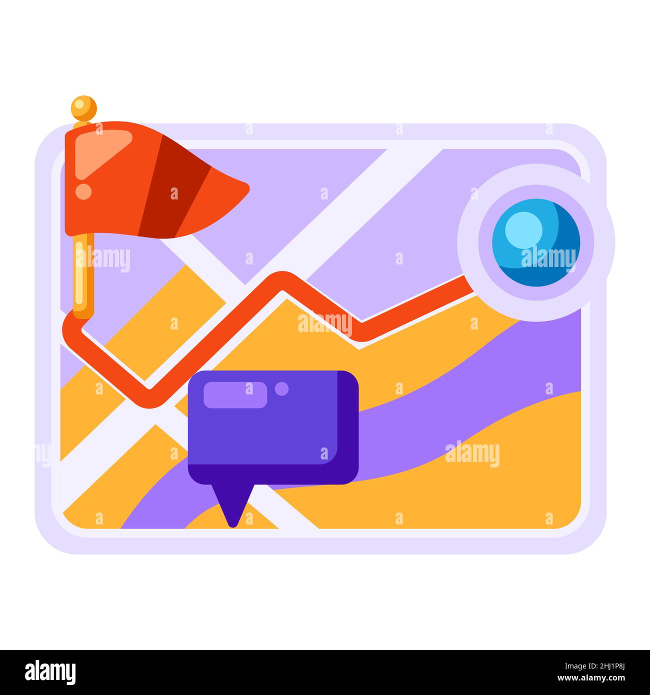 City map background design path between points. Illustration of streets ...